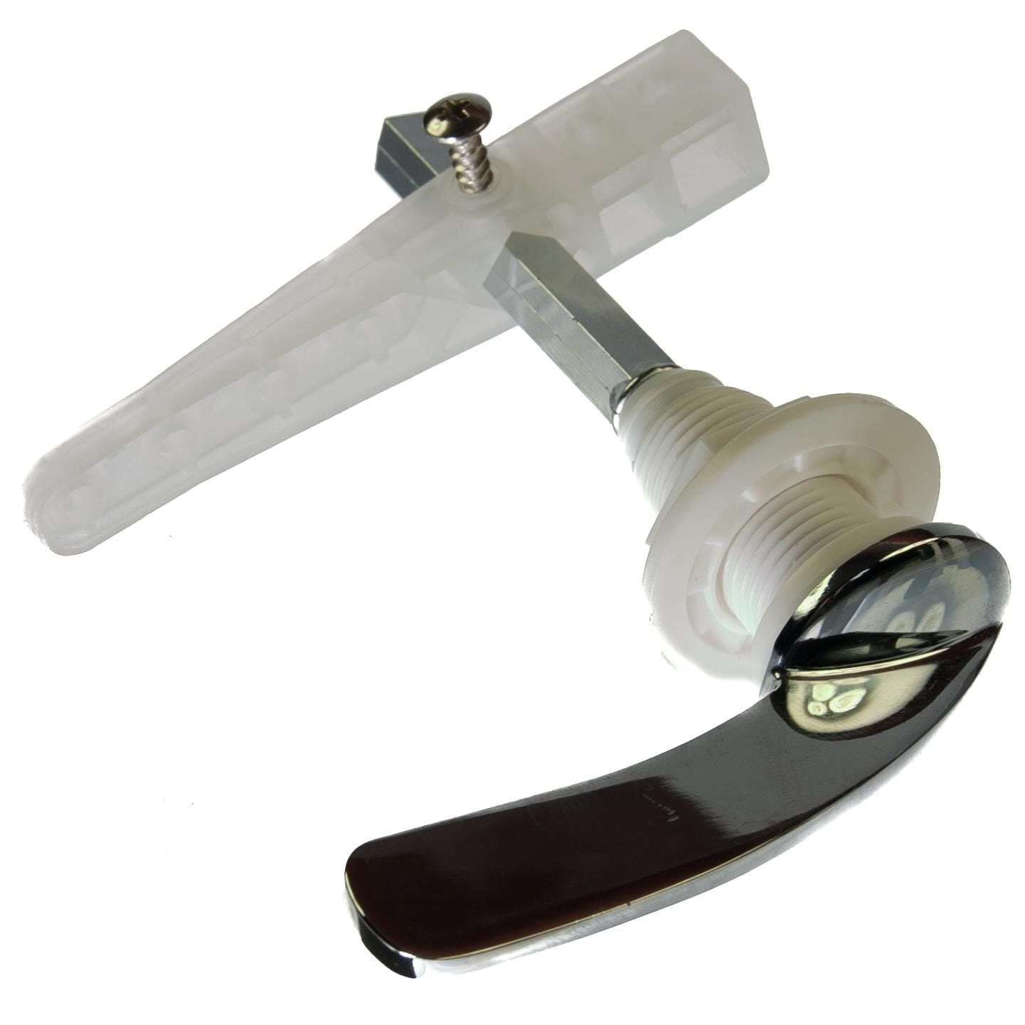 Cistern Toilet Lever Handle Chrome Plated Front Lever 110mm Spindle ...