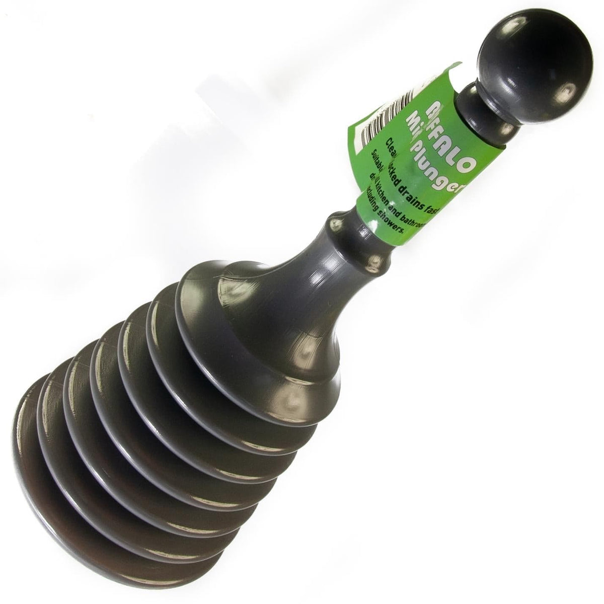 Midi Sink Plunger Concertina Grey Unblock Drain Waste Trap Sink Bath ...