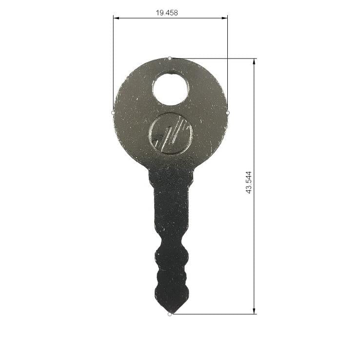 Replacement Window Key to Suit Mila Pro Linea Window Lock Handles Pre ...